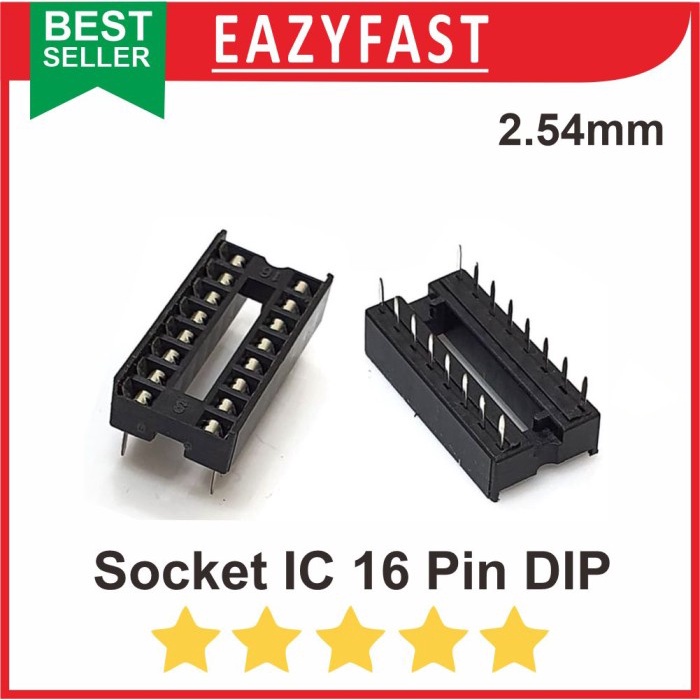 Jual Socket IC 16P 16 P Pin Kaki DIP Skinny Soket Rumah Dudukan Adapter | Shopee Indonesia