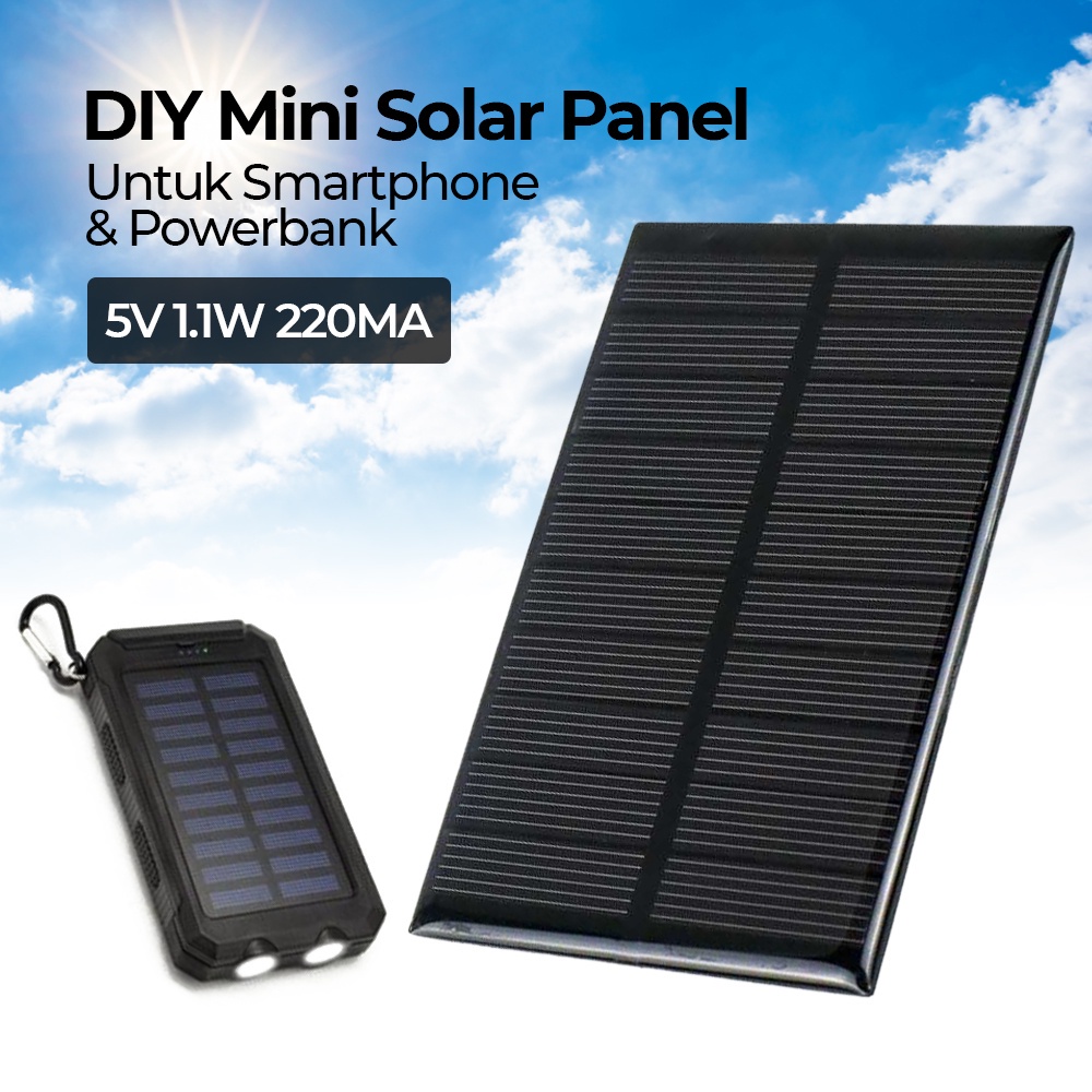Jual Small Size - DIY Mini Solar Panel for Smartphone & Powerbank - 5V ...