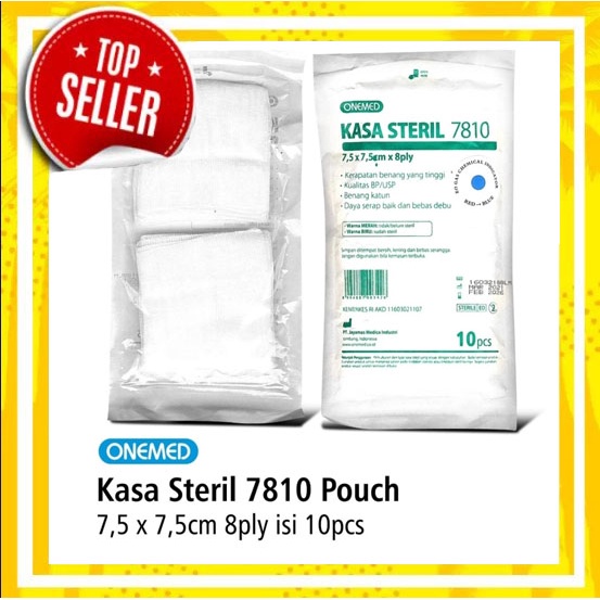 Jual (TOPSELLER1) Alat Medis Perban Plester - Kasa Steril OneMed 7.5x7 ...