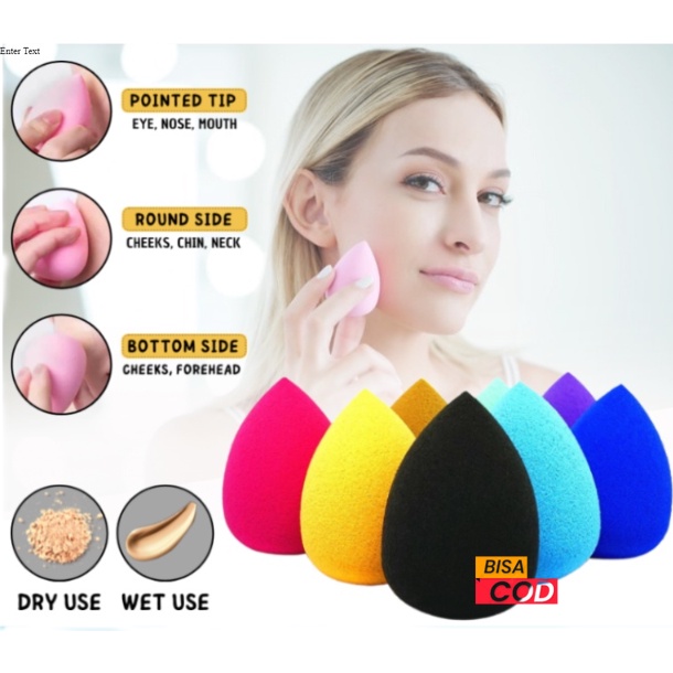 Jual Spons Make Up Foundation Compact Lembut Sponge Puff Egg Drop ...
