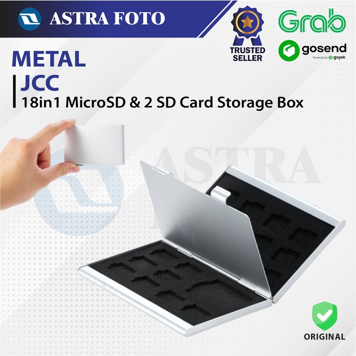 Jual Metal 18 in 1 Aluminium 16 Micro SD and 2 SD Card Storage Box ...