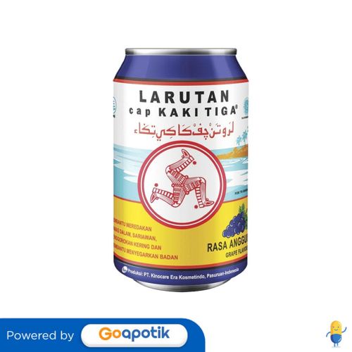 Jual Cap Kaki Tiga Larutan Penyegar Rasa Anggur 320 Ml Kaleng | Shopee Indonesia