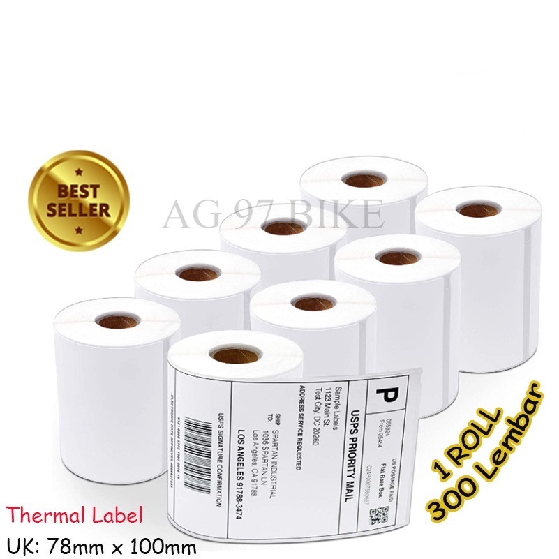 Jual Stiker Label Barcode Thermal [78 x 100] Label Barcode Olshop Label ...