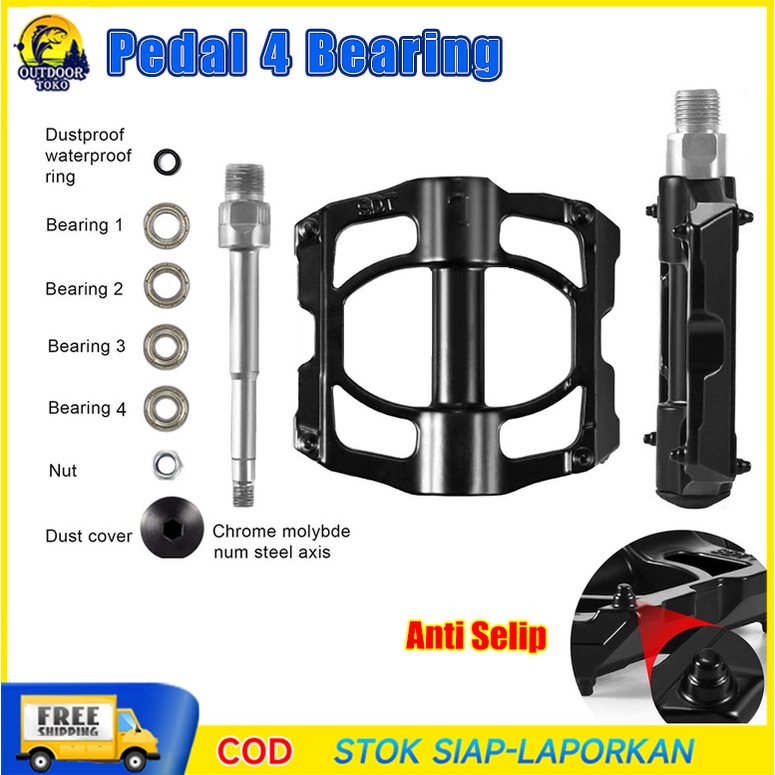 Jual Pedal 3 Bearing Sepeda lipat Mtb Gunung Roadbike Bearing Alloy ...