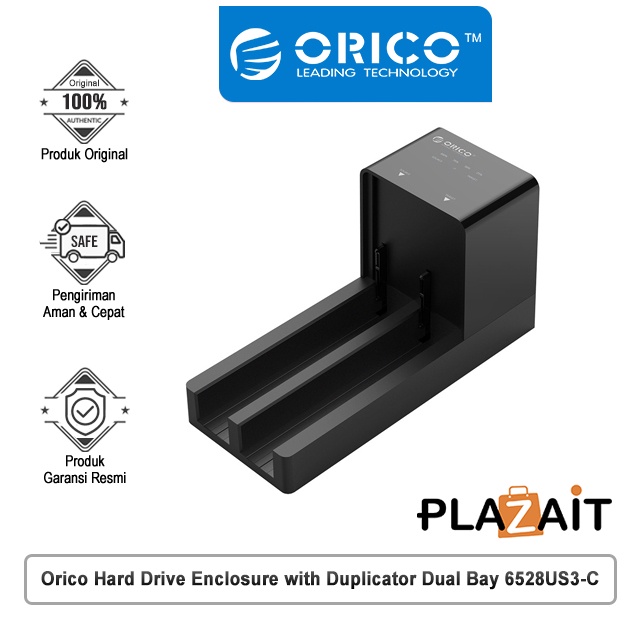 Jual Orico Hard Drive Enclosure with Duplicator Dual Bay 6528US3-C 2.5 ...