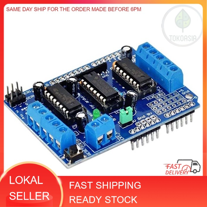 Jual (Ready Stock) L293D DC Motor Drive Shield Stepper Motor Drive Shield Expansion Board ...