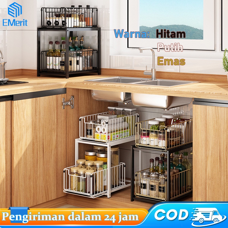 Jual EE50 Rak Dapur Bawah Wastafel Kitchen Rack Rak Kabinet Lemari ...