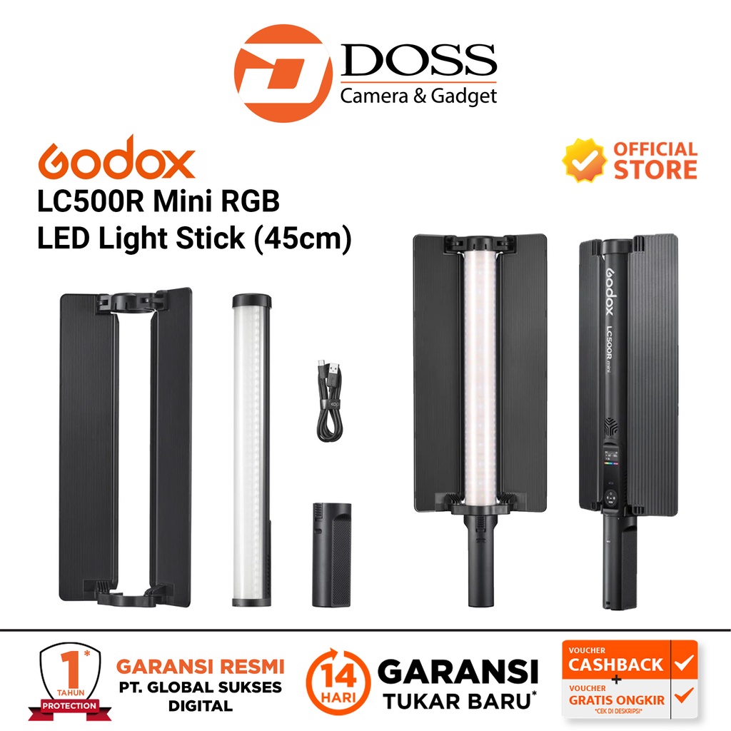 Jual Godox LC500R Mini RGB LED Light Stick 45cm LC 500R LC-500R ...
