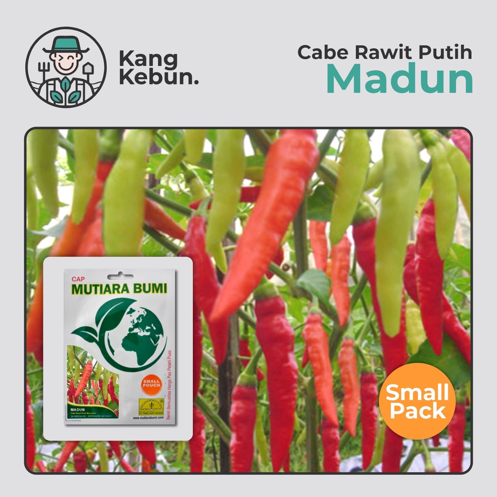 Jual Benih Cabe Rawit Madun Small Pouch isi 600 biji Cap Mutiara Bumi ...
