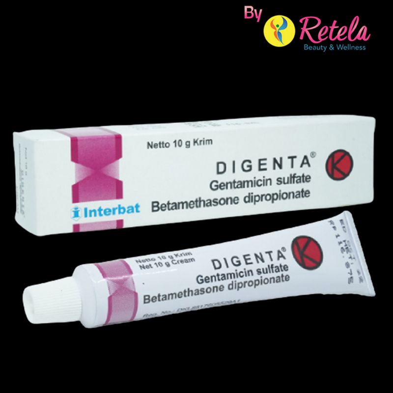 Jual DIGENTA CREAM 10GR ( BETAMETHASONE DIPROPIONATE 0.05%, GENTAMICIN ...