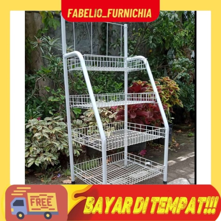 Jual PROMO Rak Chiki 4 Susun Serbaguna/Rak Roti/Keranjang Roti ...