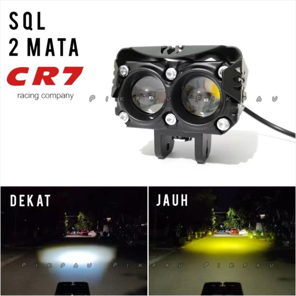 Jual Lampu LED SQL 2 Mata CR7 Laser Tembak High Low 12V - 24V Mobil ...