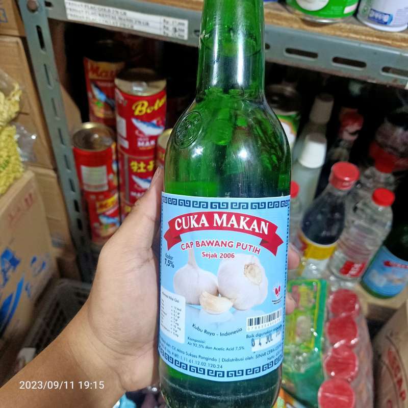 Jual Cuka Makan Cap Bawang Putih 620ml botol | Shopee Indonesia