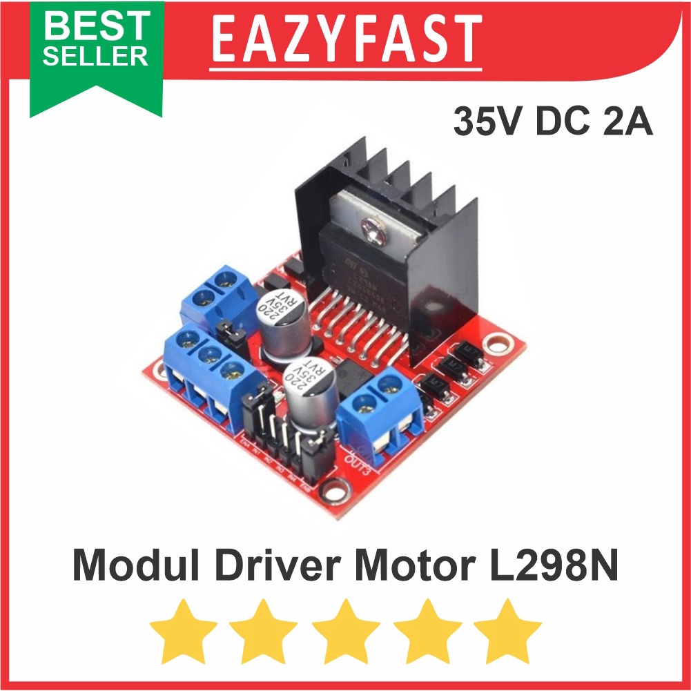 Jual L298N Dual H Bridge DC Stepper Motor Driver Controller Arduino ...
