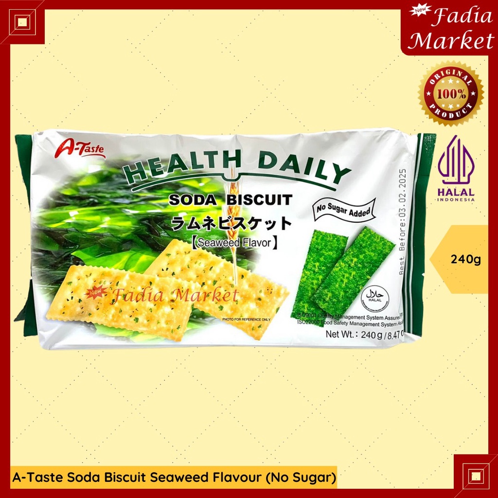 Jual A-Taste Health Daily Soda Biscuit Crackers No Sugar Tanpa Gula ...