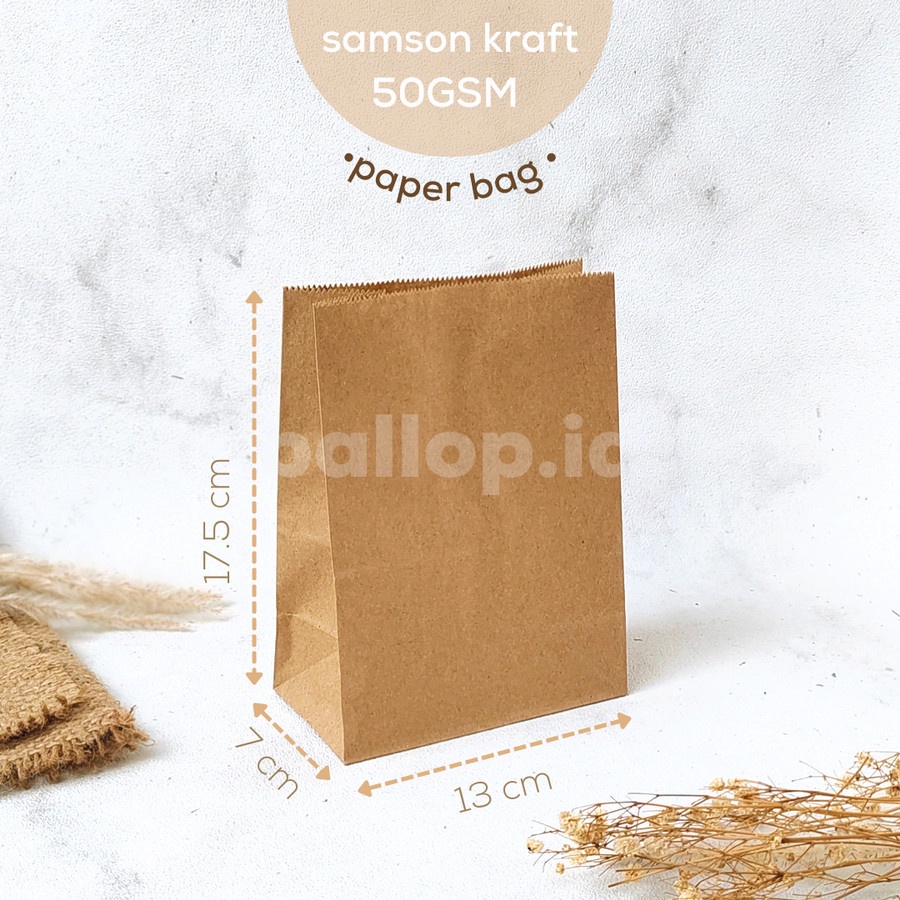 Jual PAPER BAG 13 7 17,5 CM Kecil Kantong Kertas Snack Gorengan Jajan ...