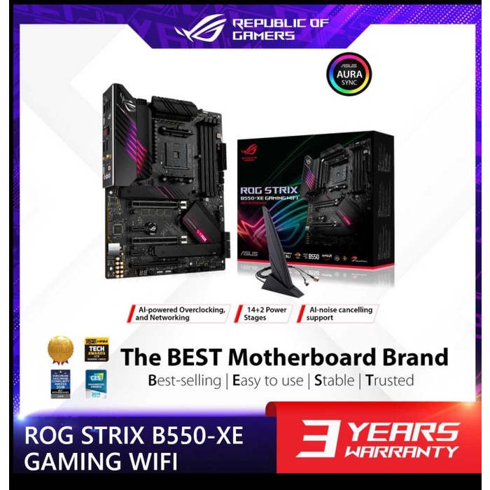 Jual ASUS ROG STRIX B550-XE GAMING WIFI | Motherboard AMD Ryzen AM4 ATX | Shopee Indonesia