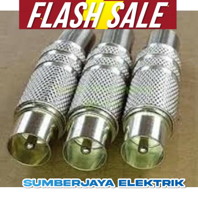 Jual jack antena tv besi jantan / jack tv besi / colokan antena tv ...
