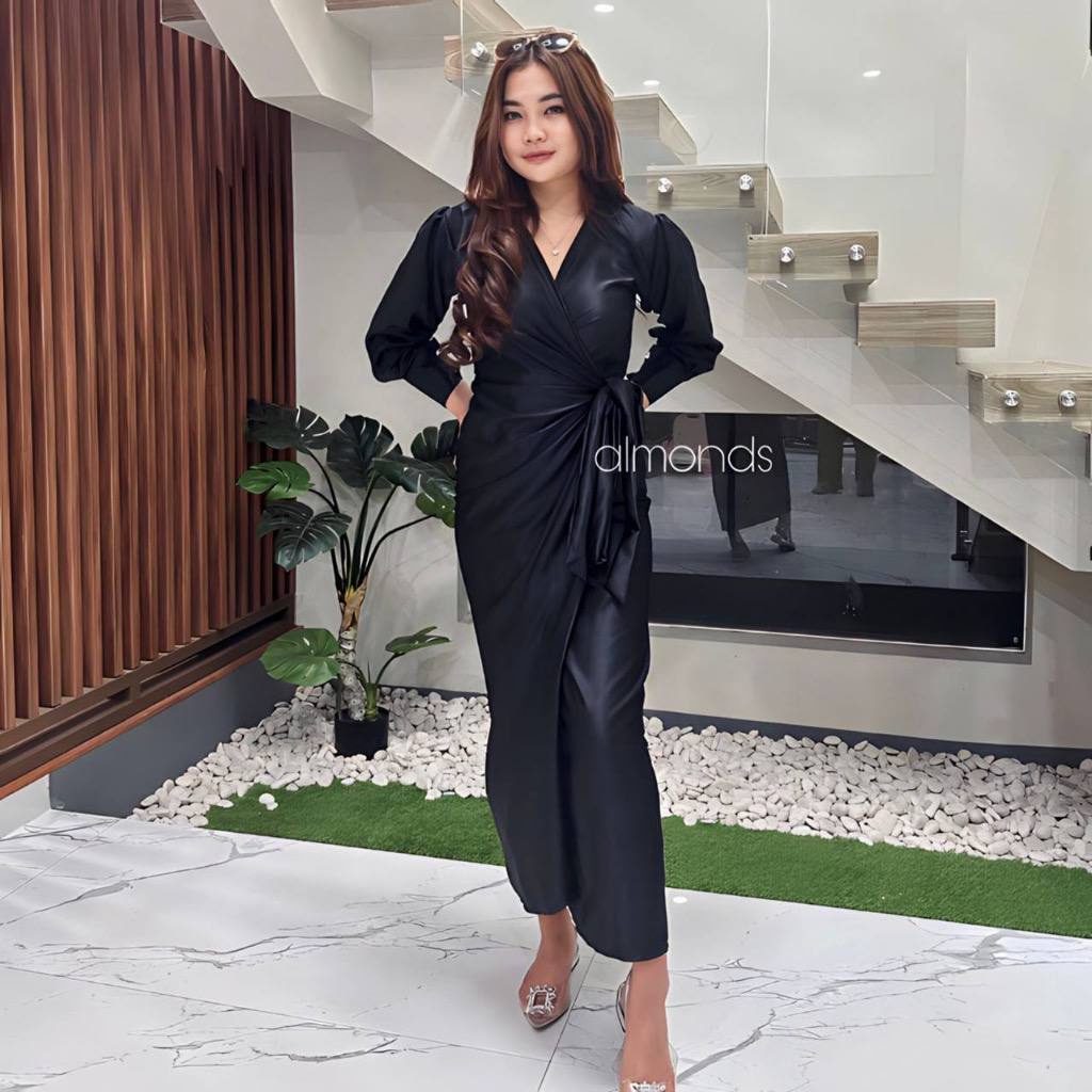 Jual Bridesmaid Dress Lebaran Calia Busui Friendly Lilit Gamis Baju ...