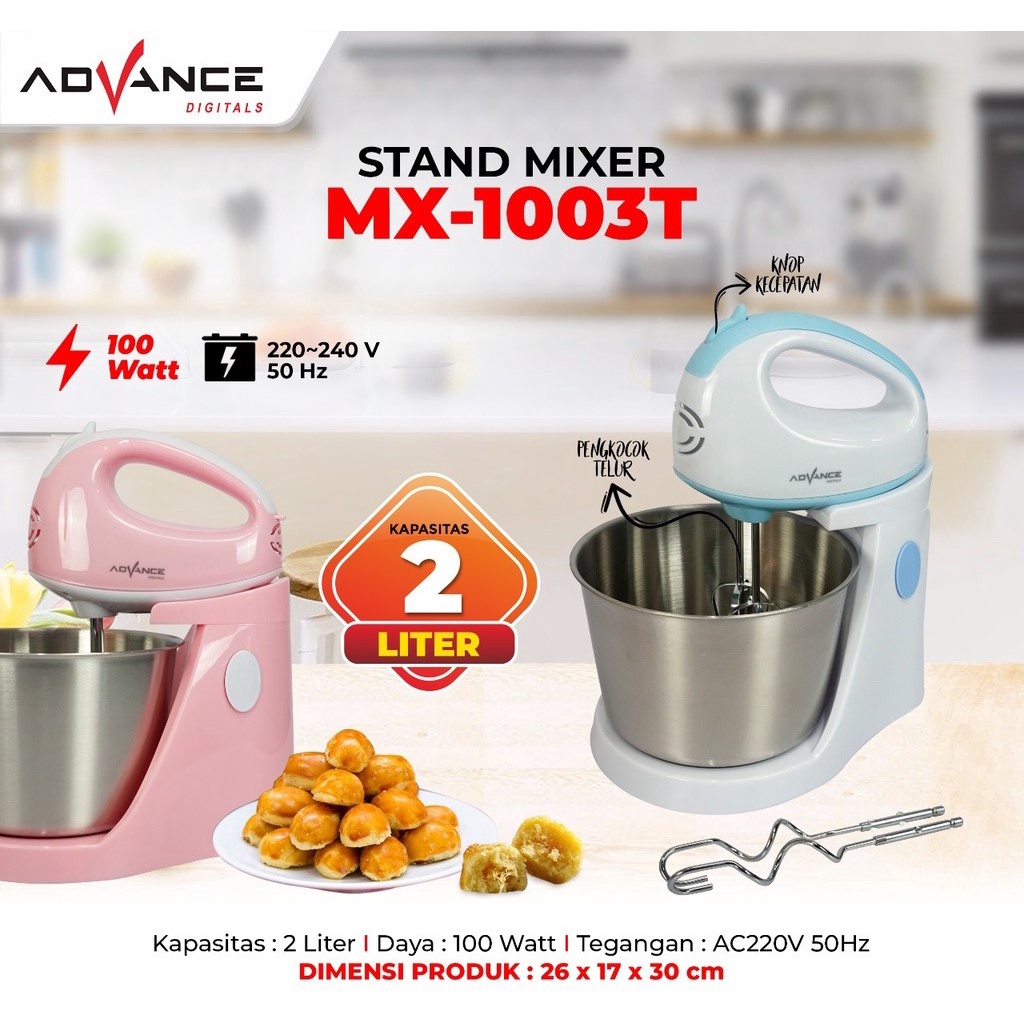 Jual NEW MIXER DUDUK / MIXER COM 2 LITER ADVANCE-MX1003T | Shopee Indonesia