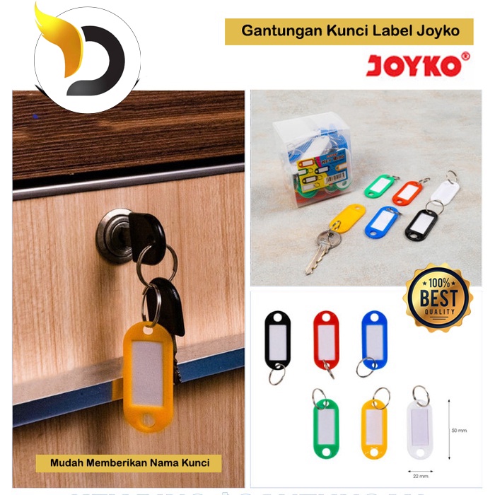 Jual Gantungan Kunci Label Joyko Key Ring Name Tag Label Nama Gantungan ...