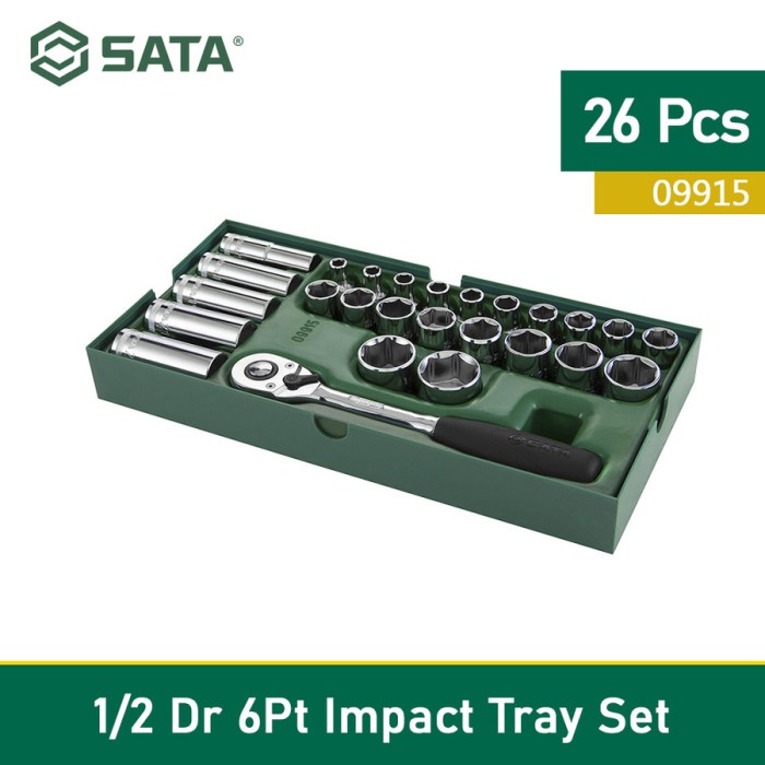 Jual SATA KUNCI SOCKET 1/2 INCH TRAY SET 09915 TRAY SET 26PCS (METRIC ... Jual SATA KUNCI SOCKET 1/2 INCH TRAY SET 09915 TRAY SET 26PCS (METRIC ...
