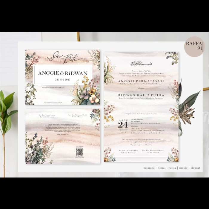 Jual Blangko Undangan Kosong Pernikahan Raffa 91 Cantik Harga Murah | Shopee Indonesia