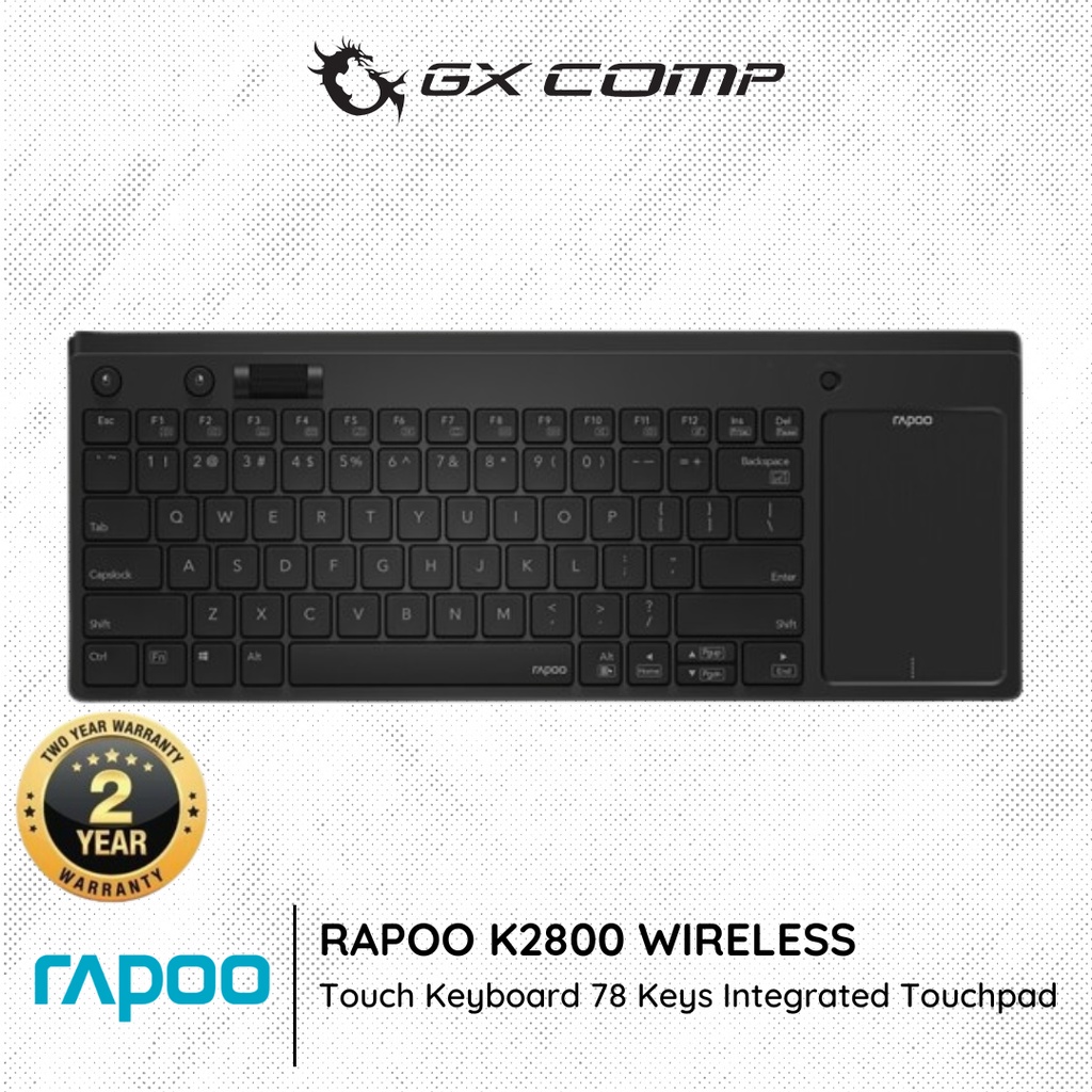 Jual Rapoo K2800 2.4G Wireless Touch Keyboard 78 Keys Integrated Touchpad | Shopee Indonesia