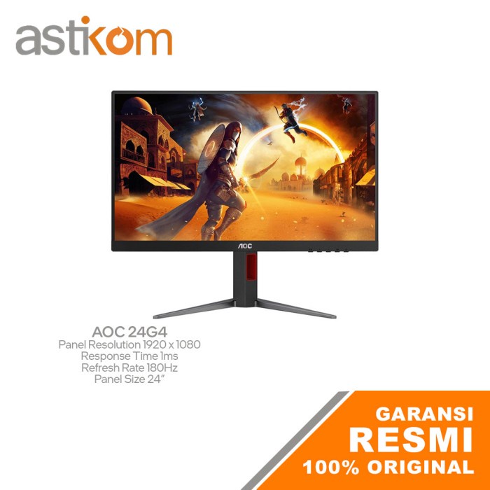 Jual LED Monitor 24" AOC 24G4 180Hz 1ms IPS Wide View HDMI Monitor ...