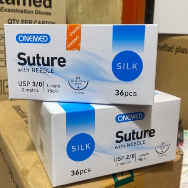 Jual Silk Suture Onemed 3/0 Benang Jahit Luka With Needle | Benang ...