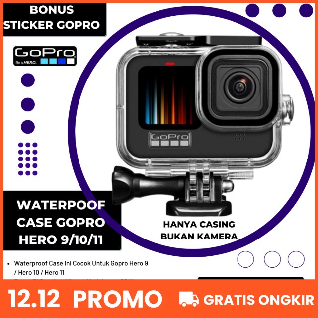 Jual Case Waterproof Gopro Hero 9 10 11 Housing Underwater Go Pro hero11 hero10 hero9 casing ...