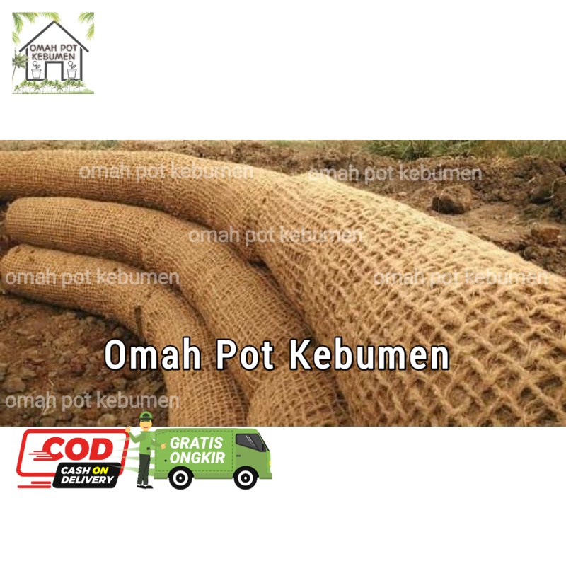 Jual Cocomesh Coir Coco Log Bantalan Jaring Sabut Kelapa Penahan Erosi ...