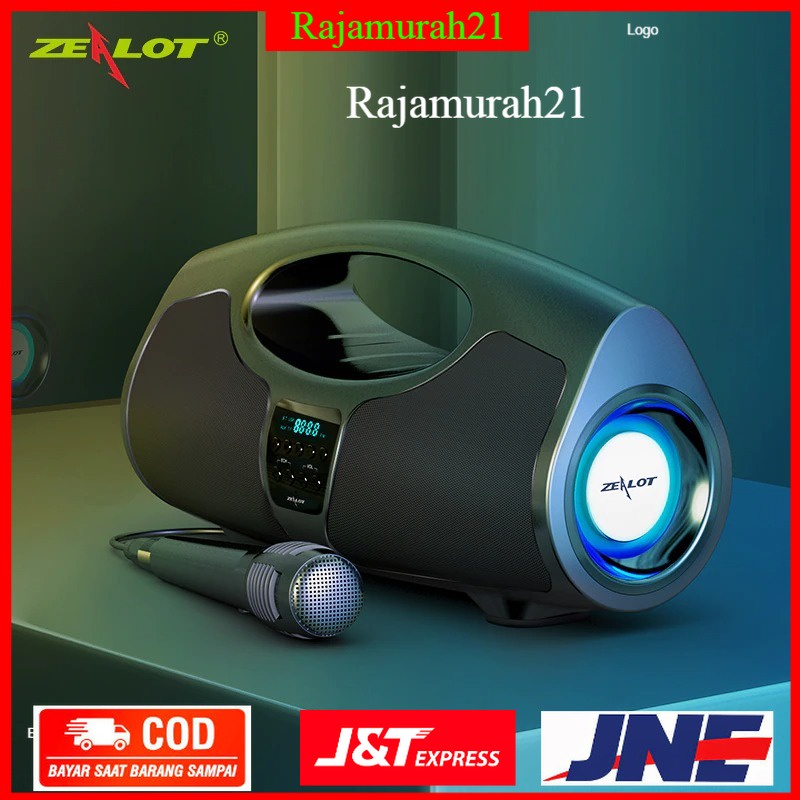 Jual ZEALOT Bluetooth 5.0 Speaker Portable Powerful Boombox 40W - P1 - Black - ZZSK1HBK | Shopee ...