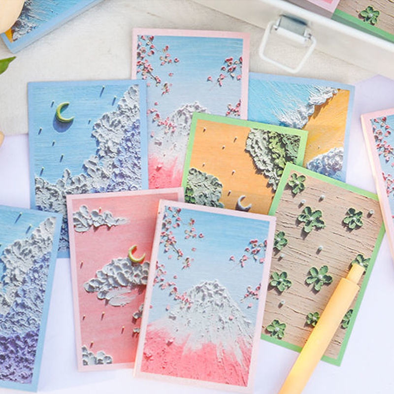 Jual COD 80 Lembar Sticky Note Desain Lukisan 3D Memo Pad Temple Notes ...
