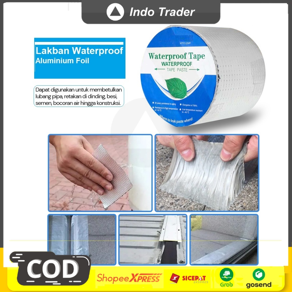 Jual Lakban Aluminum Foil Perekat Super Tape Waterproof Lakban Anti Bocor | Shopee Indonesia