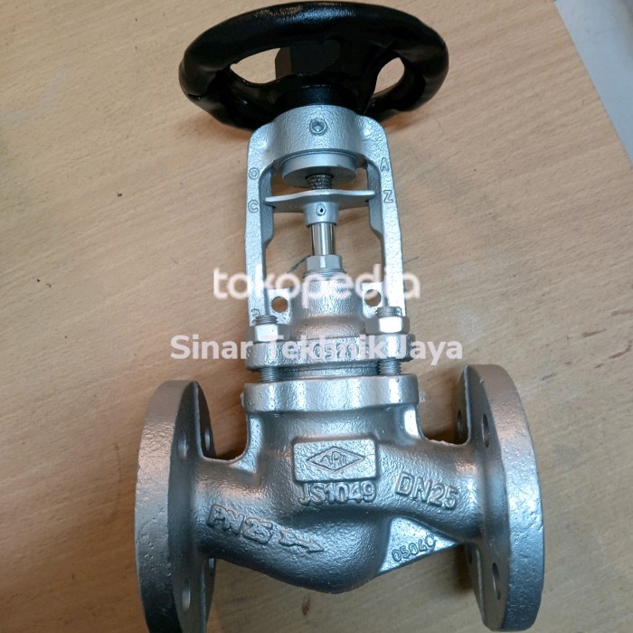 Jual globe valve 1" pn 25 ari armaturen bellow seal steam DN25 | Shopee ...