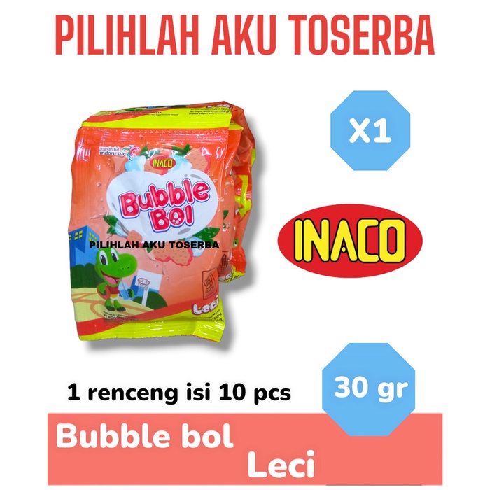 Jual Inaco BUBBLE BOI LECI / LYCHEE Renceng - ( HARGA 1 RENCENG ...
