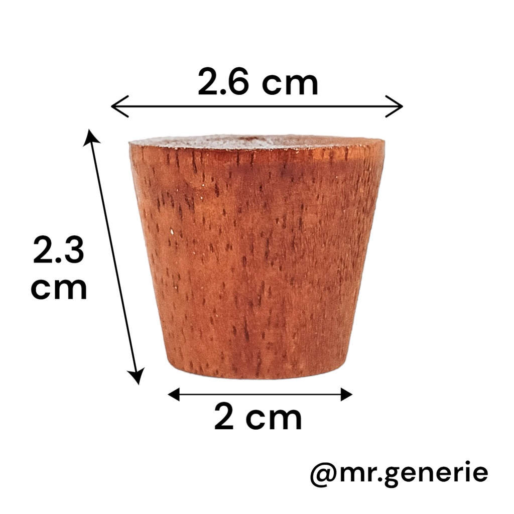 Jual Mr.Generie Wood Cap 26x20x23 mm / Tutup Botol Asi 50mL dan 100mL ...