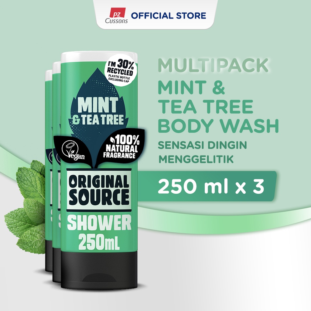Jual Original Source Body Wash Mint & Tea Tree - Sabun Cair Vegan 250 ...