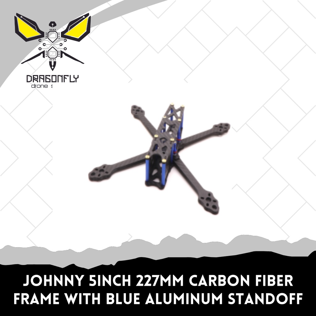 Jual Readytosky Johnny 5 inch 227mm Carbon Fiber Frame with blue ...