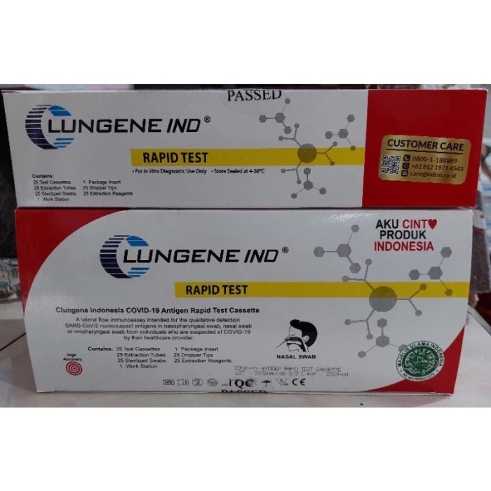 Jual 1 Box Isi 25 Set Alat Test Rapid Antigen Hidung Original Izin ...
