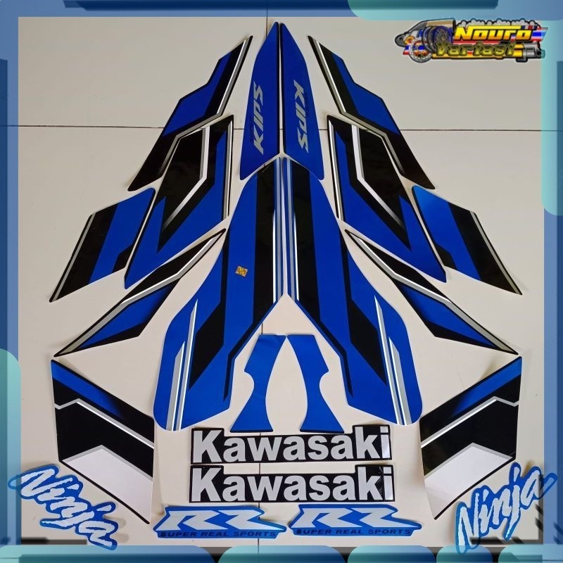 Jual Stiker striping kawasaki ninja rr standar 2015 se biru stiker ...
