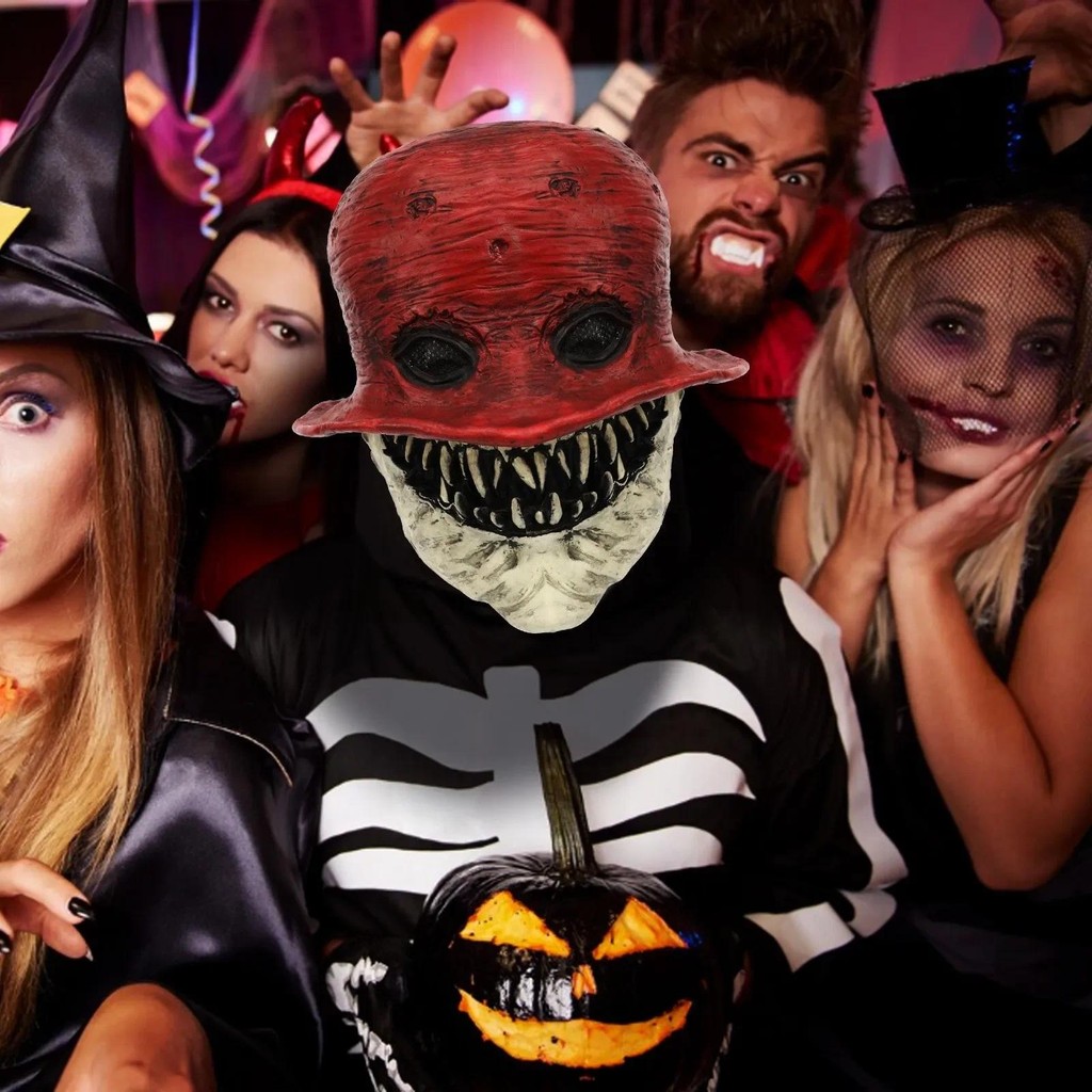 Jual Halloween Hunchback Mask The Crooked Man Scary Headgear Prom Party ...