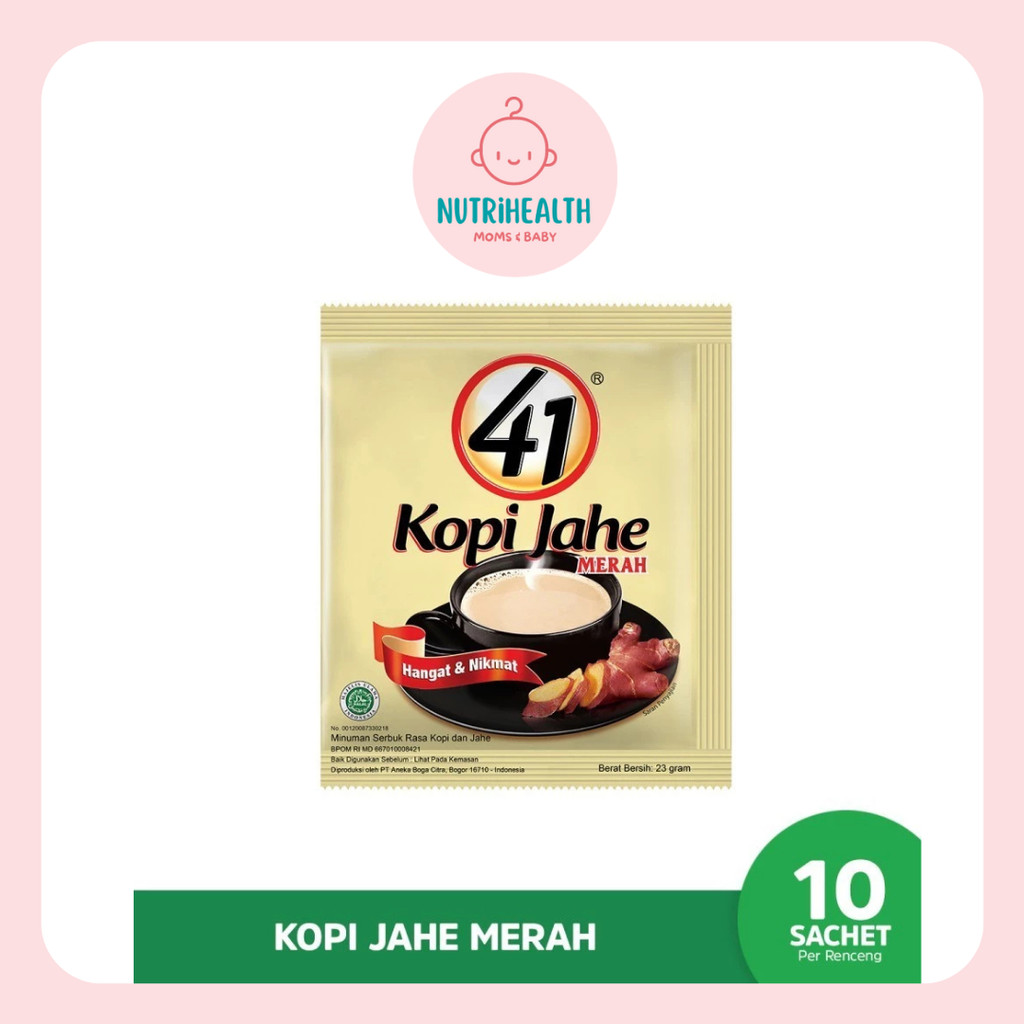 Jual AMH Kopi Jahe 41 Ramuan Susu Jahe Merah Instan 1 Renceng isi 10 ...
