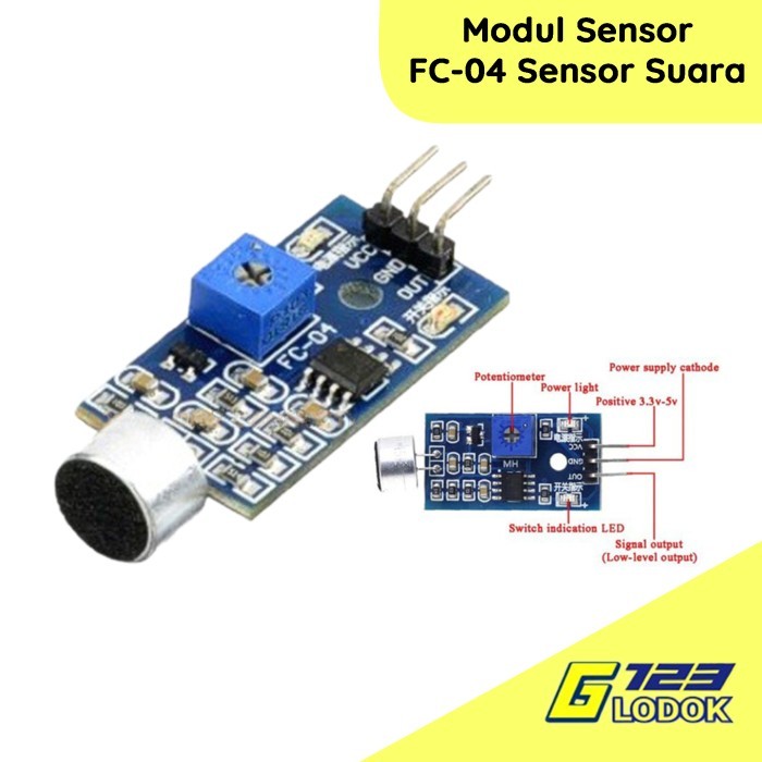 Jual FC-04 FC04 Sound Voice Whistle Activated Switch Module Detection Sensor Mendeteksi Suara ...