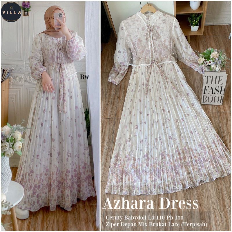 Jual Azhara Dress Wanita Terbaru By Villa | Shopee Indonesia