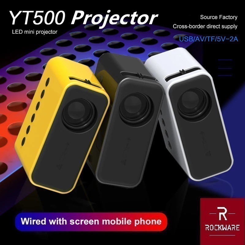 Jual AKN88 - ROCKWARE RW-YT500 - Mini Portable LED Projector 24 ANSI ...