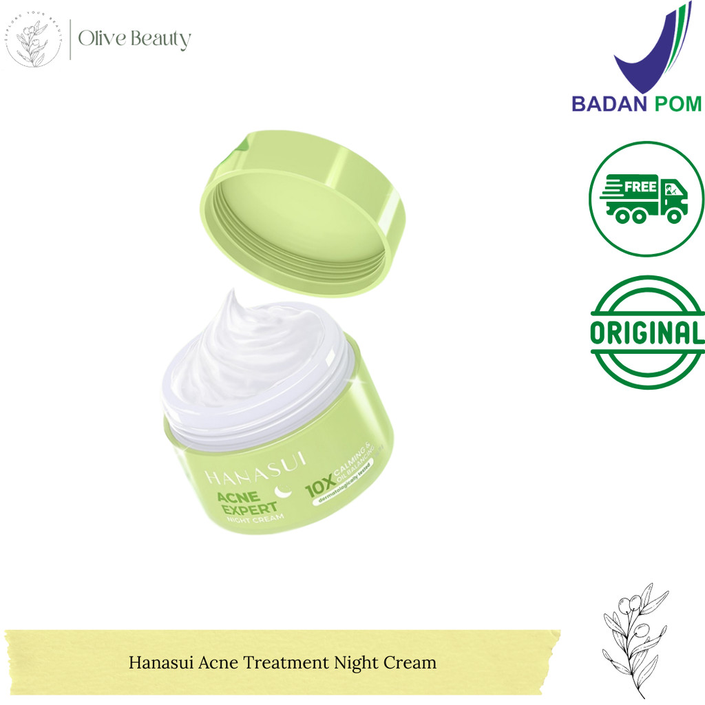Jual Hanasui Acne Treatment Night Cream | Shopee Indonesia