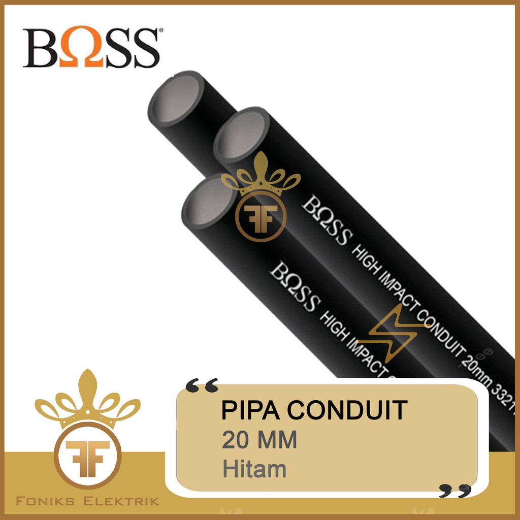 Jual PIPA LISTRIK CONDUIT BOSS 20MM HITAM | Shopee Indonesia