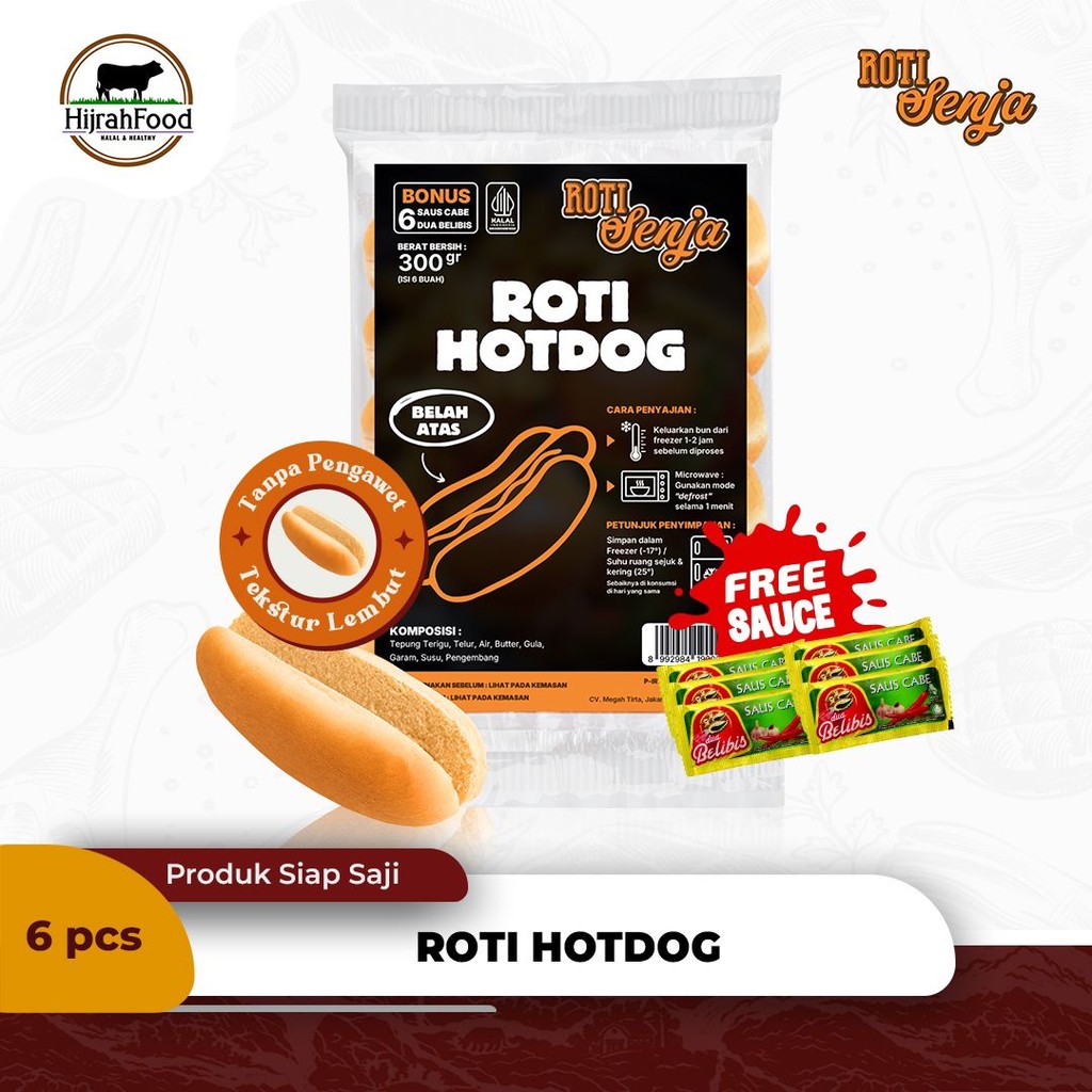 Jual Roti Senja Hotdog | Hotdog Bun 300 gram Free Saus Belibis | Shopee ...